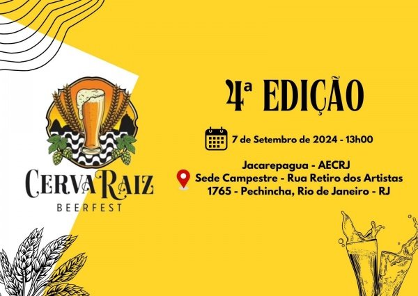 4ª Edição - CERVA RAIZ BEER FEST em Rio de Janeiro - Sympla