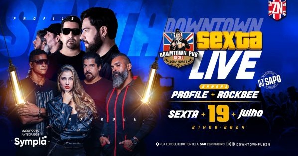 SEXTA LIVE - Profile & Rockbee. em Recife - Sympla