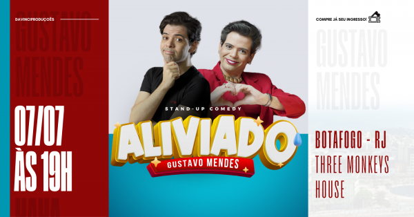 Gustavo Mendes em Botafogo na Three Monkeys House [07/07] em Rio de Janeiro - Sympla