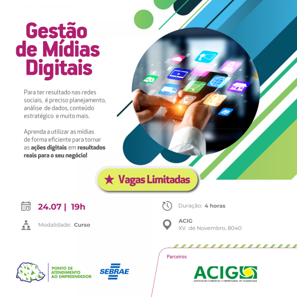 Gestão de Mídias Digitais em Guarapuava - Sympla