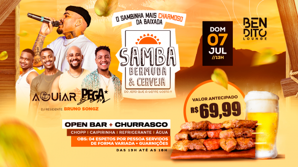 CHURRASKADA + OPEN BAR / SAMBA BERMUDA E CERVEJA em Duque de Caxias ...