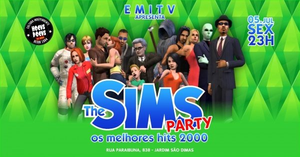 EMITV The Sims Party Especial 2000's em São José dos Campos - Sympla