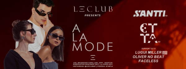 ETTA E SANTTI @ LE CLUB em São Paulo - Sympla