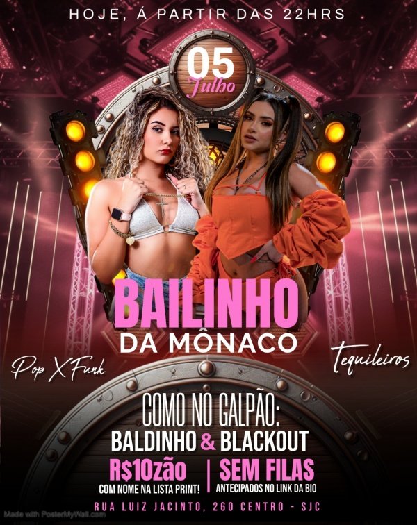 BAILINHO DA MONACO em São José dos Campos - Sympla