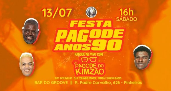 Festa Pagode 90 Bar Groove em São Paulo - Sympla