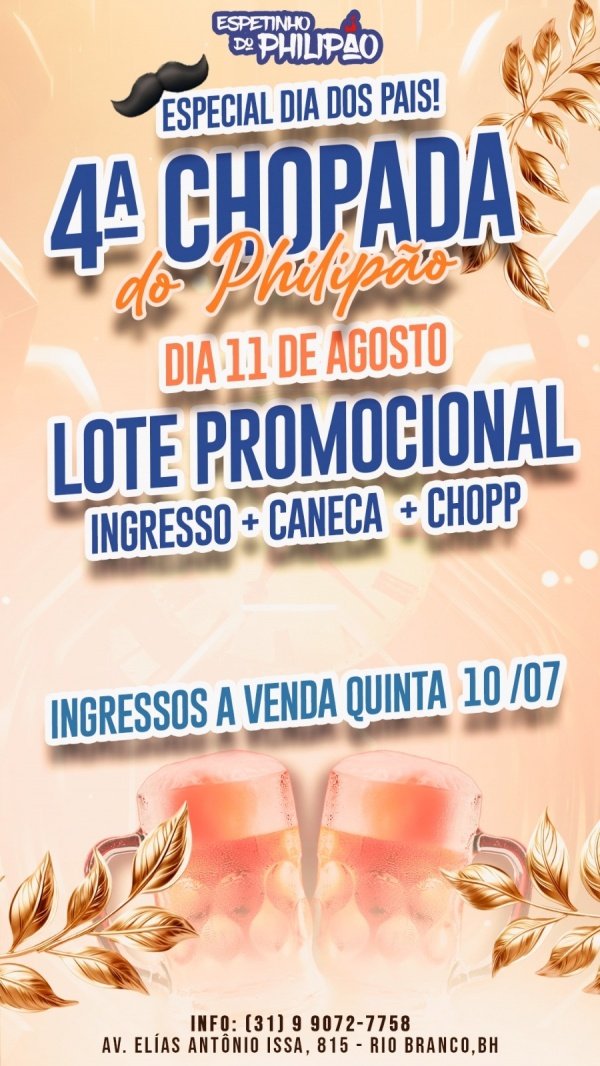 4ª CHOPADA DO PHILIPÃO - ADS em Belo Horizonte - Sympla