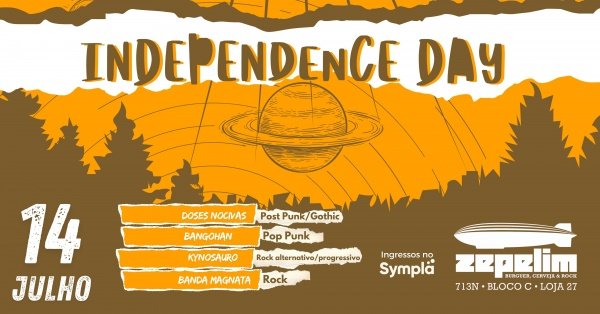 INDEPENDENCE DAY em Brasília - Sympla