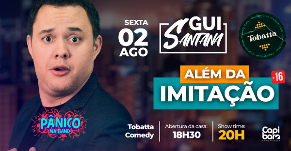 GUI SANTANA: ALÉM DA IMITAÇÃO em Jaraguá do Sul - Sympla