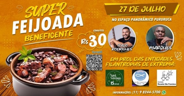 SUPER FEIJOADA BENEFICENTE em Extrema - Sympla