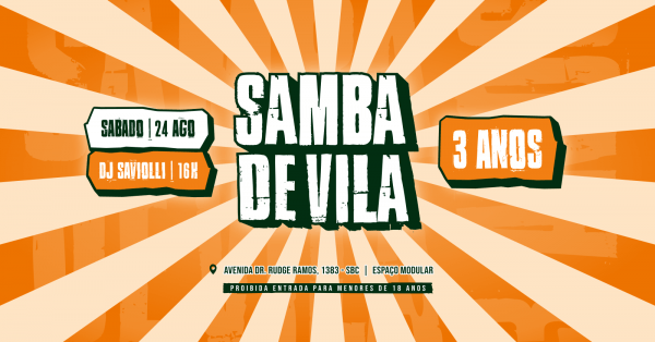 SAMBA DE VILA em São Bernardo do Campo - Sympla