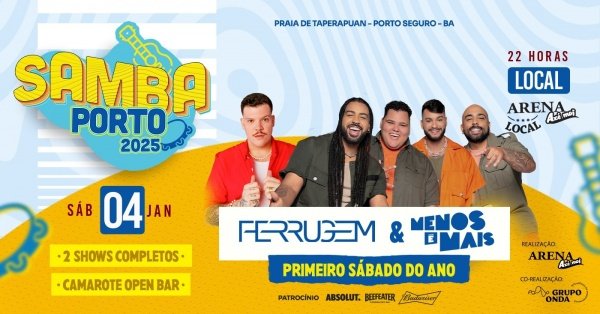 Samba Porto Axé Moi 2025 em Porto Seguro - Sympla