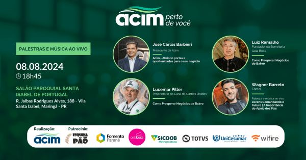 ACIM Perto de Você - 08/08 em Maringá - Sympla