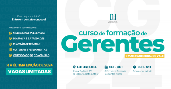 Curso de Formação de Gerentes (17ª Edição) em Guaratinguetá - Sympla