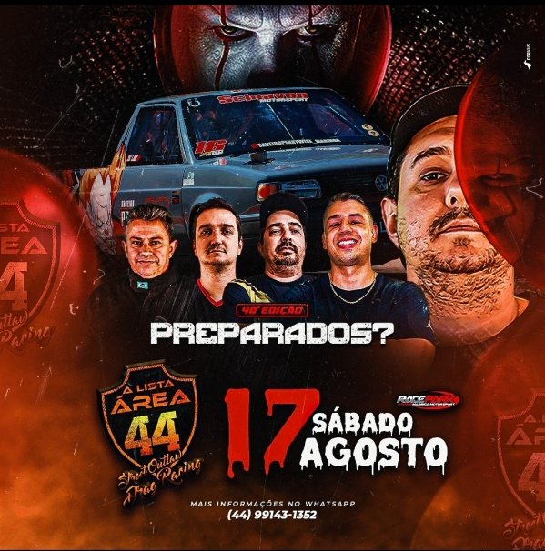 40ª EDIÇÃO DA LISTA ÁREA 44 em Maringá - Sympla