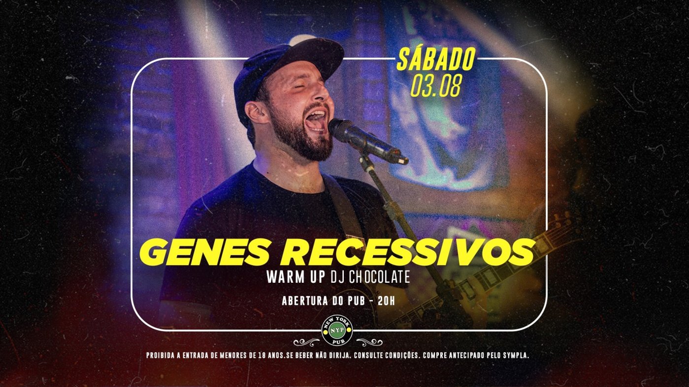 Genes Recessivos - New York Pub em Poços de Caldas - Sympla