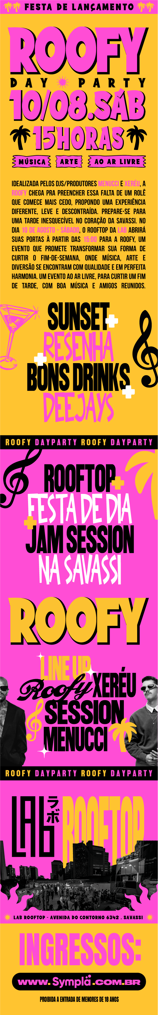 ROOFY * Day Party | 10/08 . SÁB . 15H | LAB. Rooftop em Belo Horizonte ...