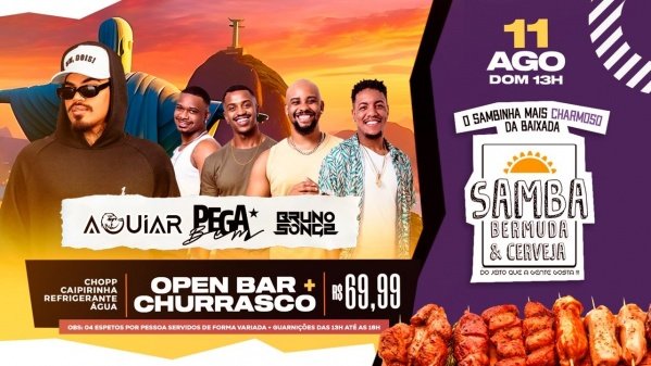 CHURRASKADA + OPEN BAR / SAMBA BERMUDA E CERVEJA em Duque de Caxias ...