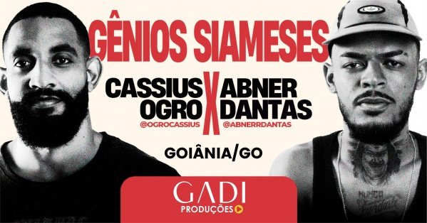 GÊNIOS SIAMESES (Abner Dantas e Cassius Ogro) - em Goiânia/GO - STAND UP COMEDY em Goiânia - Sympla