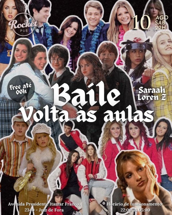 BAILE VOLTA AS AULAS l POP ANOS 2000 e ATUAIS l - 10/08/24 em Juiz de Fora - Sympla