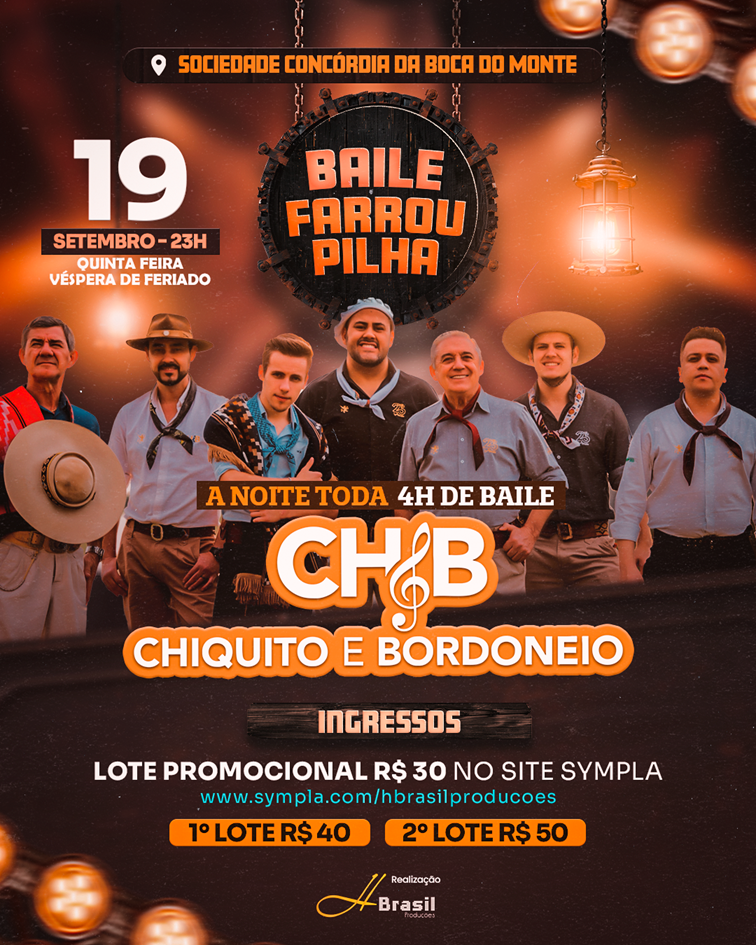 Chiquito e Bordoneio a noite toda na Soc. Concórdia da Boca do Monte em ...