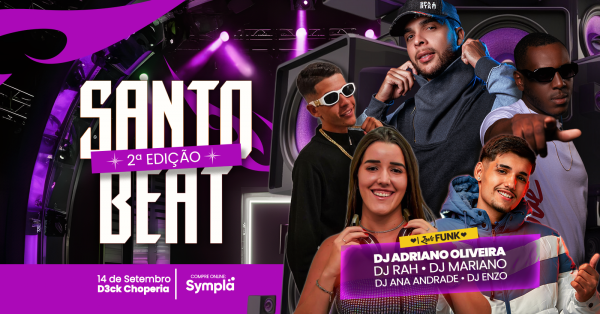Santo Beat (I LOVE FUNK) em Conselheiro Lafaiete - Sympla