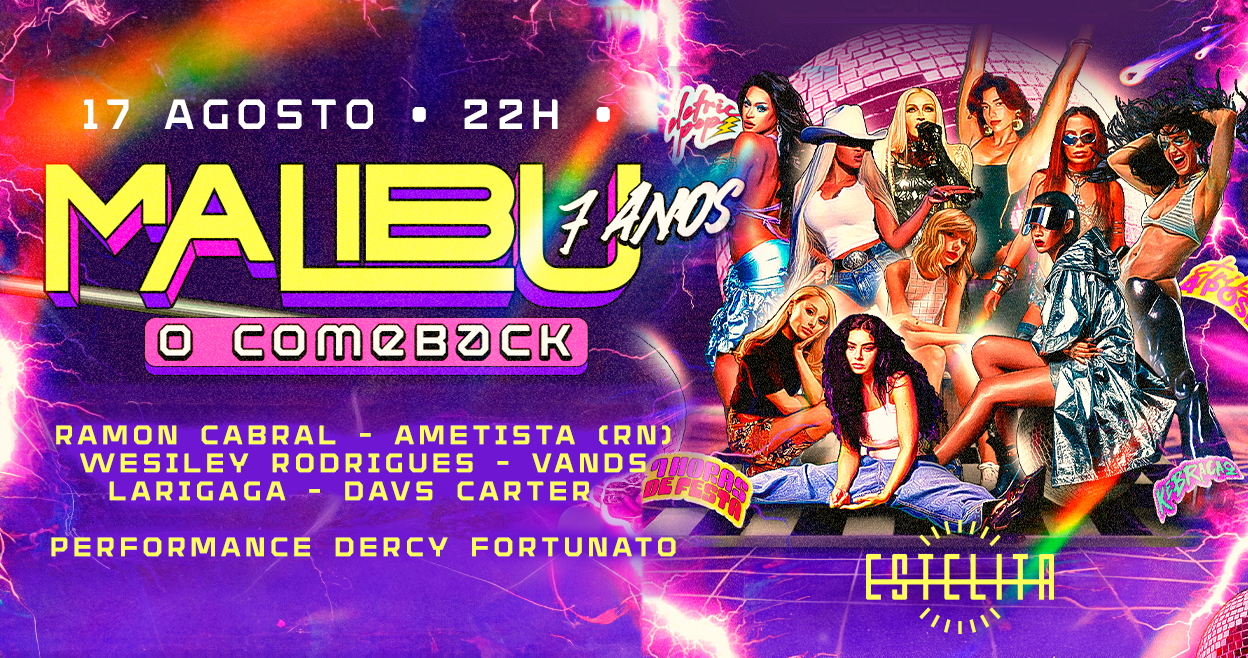 MALIBU 7 ANOS ::: @ESTELITA em Recife - Sympla