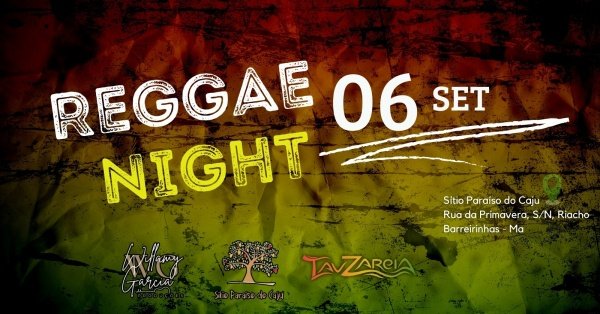 Reggae Night em Barreirinhas - Sympla