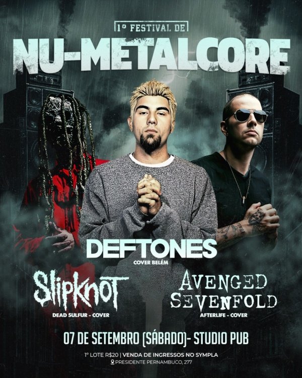 FESTIVAL NU-METALCORE 1ª EDIÇÃO - @Studio Pub - 07/09 em Belém - Sympla