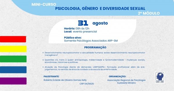 Psicologia, Gênero e Diversidade Sexual - 2º Módulo em Passos - Sympla
