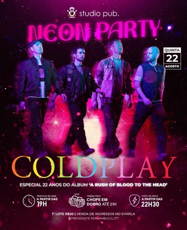 COLDPLAY COVER - ESPECIAL ESPECIAL RUSH OF BLOOD TO THE HEAD@Studio Pub ...