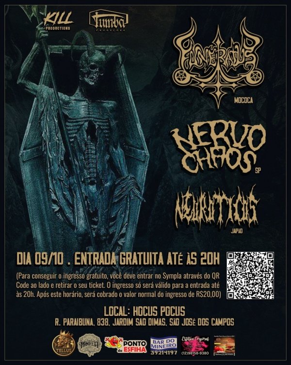 FUNERATUS - NERVOCHAOS - NEURÓTICOS em São José dos Campos - Sympla