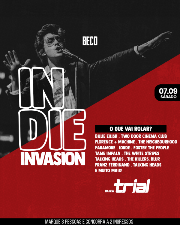 INDIE INVASION . banda TRIAL em São José - Sympla