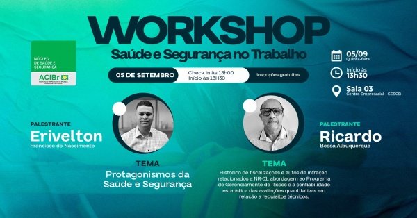 Workshop Núcleo SST - Erivelton Francisco do Nascimento e Ricardo Bessa Albuquerque em Brusque ...