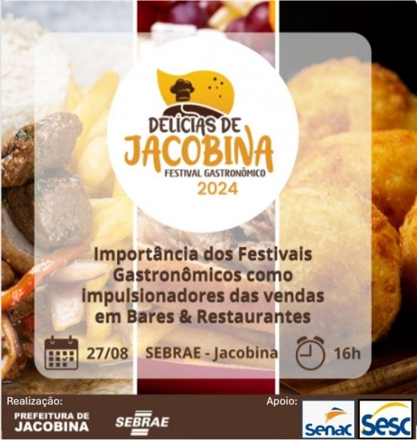 Lançamento do Festival Delícias de Jacobina 2024 em Jacobina - Sympla