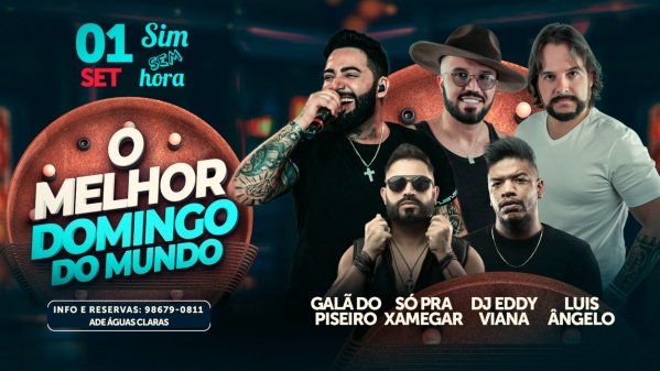 O MELHOR DOMINGO DO MUNDO/SIM SEM HORA em Brasília - Sympla