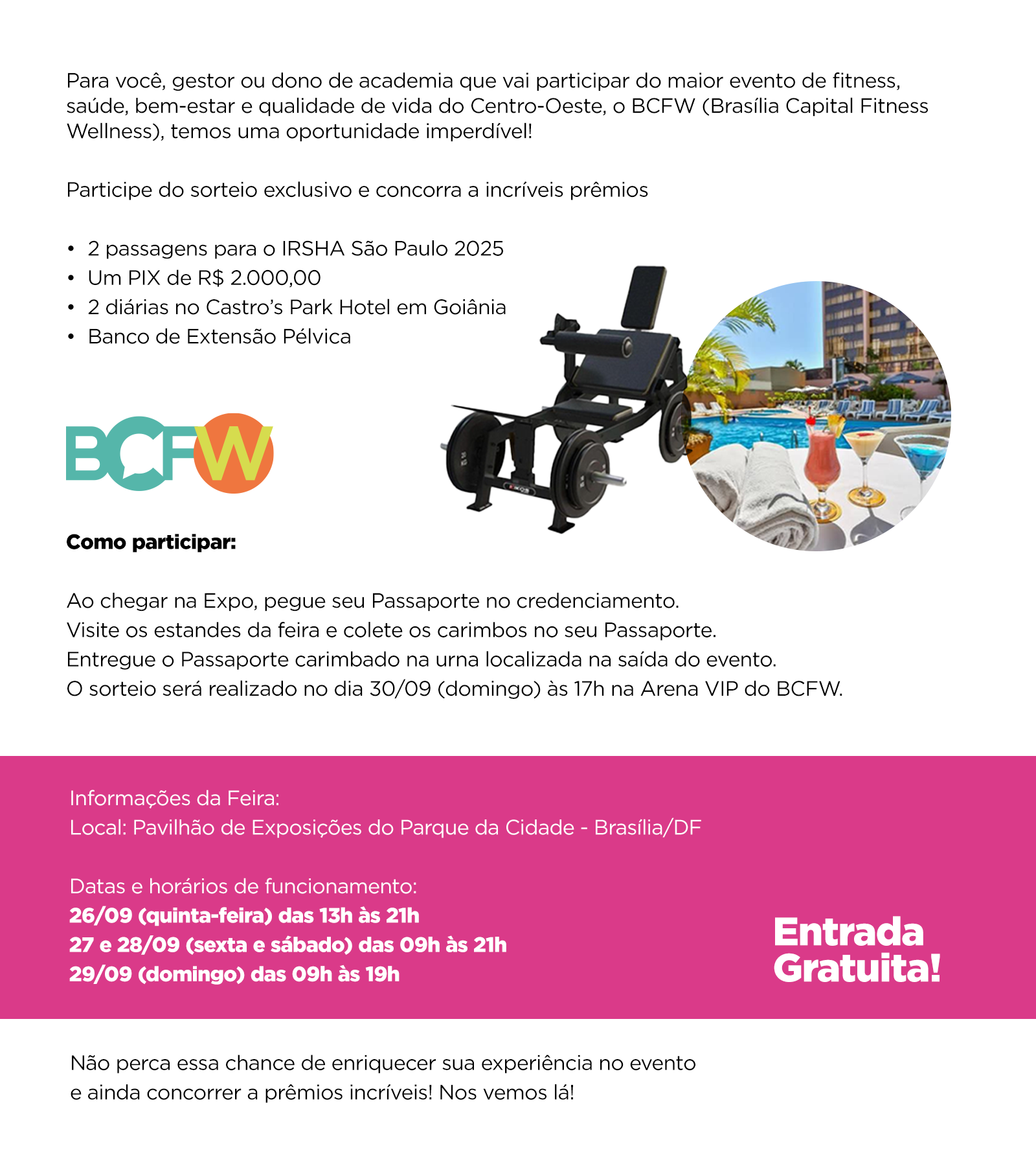 PASSAPORTE PARA DONOS E GESTORES DE ACADEMIAS NO BCFW em Brasília - Sympla