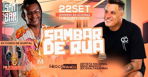 Sam'bar de Rua (Part. Nego Branco) em Brasília - Sympla