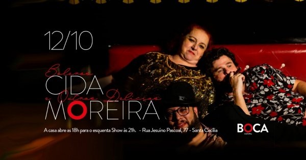 CIDA MOREIRA NO BOCA CULTURAL em São Paulo - Sympla