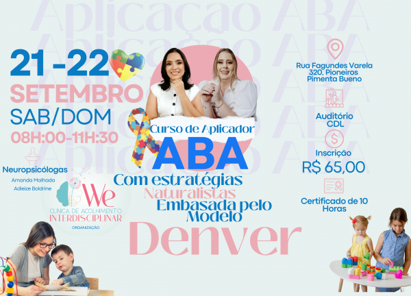 CURSO DE APLICADOR ABA COM ESTRATÉGIAS NATURALISTAS EMBASADA PELO ...