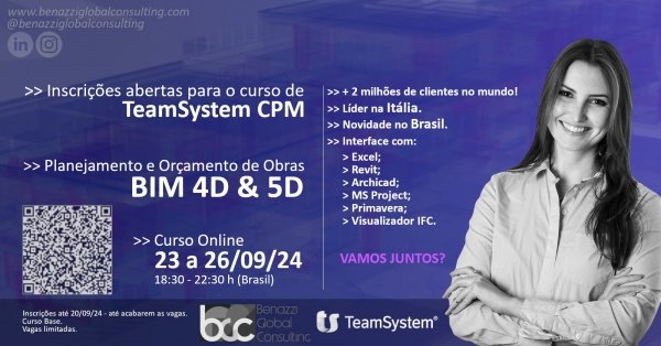 Curso de TeamSystem CPM (Base) - BIM 4D & 5D - online - Sympla