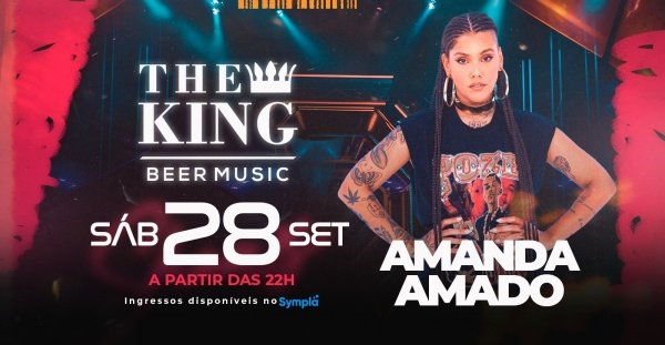 AMANDA AMADO | THE KING | 28 DE SETEMBRO em Rio das Ostras - Sympla