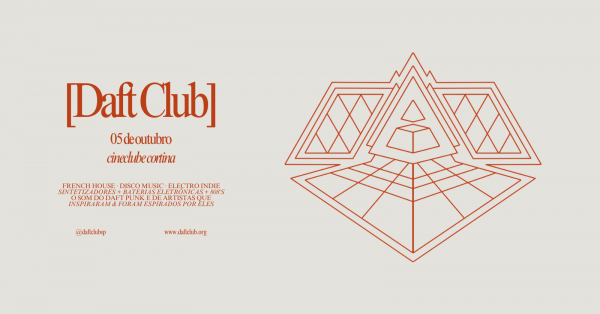 Daft Club | 05 de outubro | Cineclube Cortina em São Paulo - Sympla