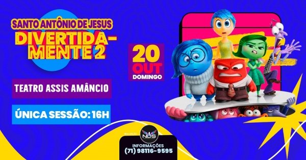 RILEY E SUAS EMOÇÕES EM DIVERTIDA MENTE - in SAJ em Santo Antônio de ...