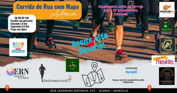 Corrida de rua com mapa em Joinville - Sympla