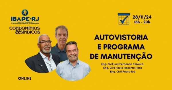 IBAPE-RJ, Condomínios & Síndicos - Autovistoria e Programa de ...