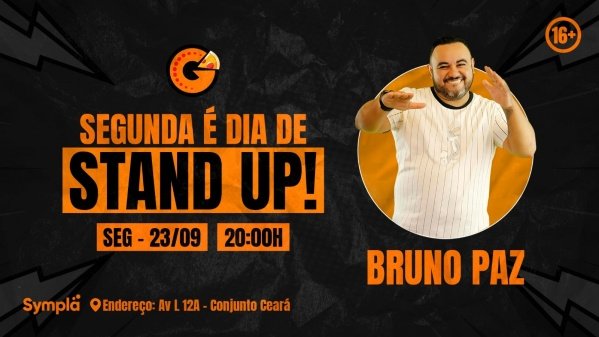 Segunda é Dia de Stand Up com Bruno Paz em Fortaleza - Sympla