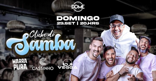 CLUBE DO SAMBA | DOMINGO | 29/09 | 20 HRS em Belo Horizonte - Sympla