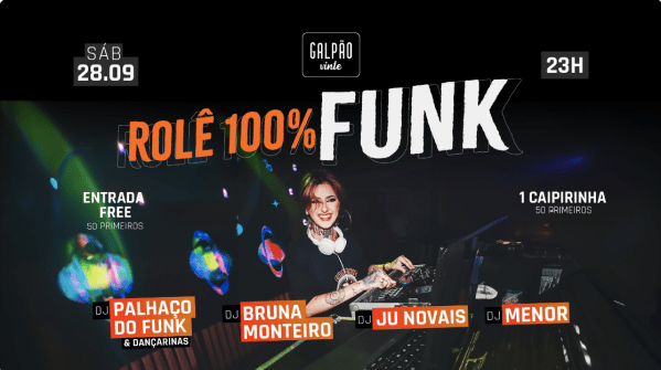 ROLÊ 100% FUNK - Galpão 20 em Ribeirão Preto - Sympla
