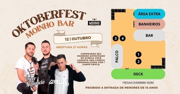 Oktoberfest Moinho Bar em Vacaria - Sympla