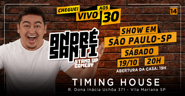 ANDRÉ SANTI - CHEGUEI VIVO AOS 30 (SOLO DE STAND-UP COMEDY) NA TIMING ...
